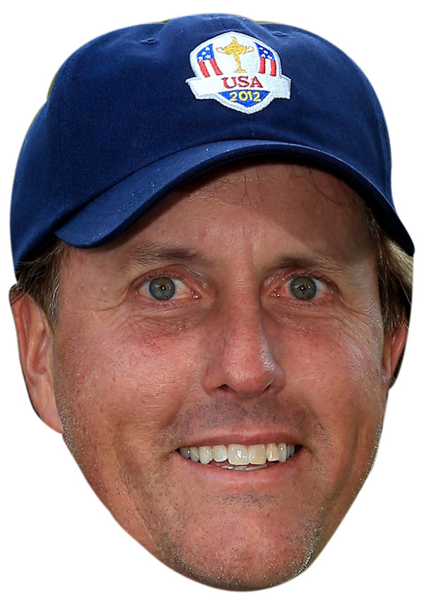 PHIL MICKELSON JB - Golf Fancy Dress Cardboard celebrity face mask ...