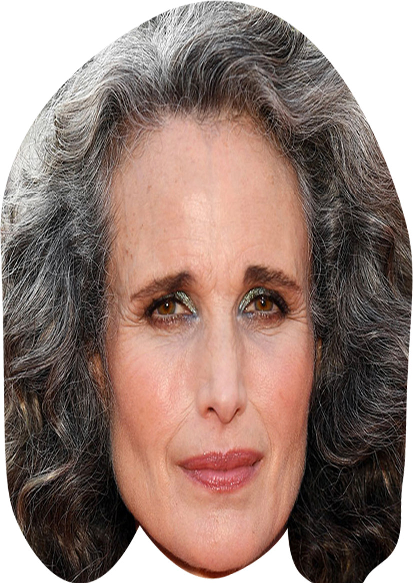 Andie MacDowell Netflix MAID Celebrity Fancy Dress Cardboard face mask ...