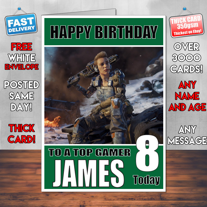 Call Of Duty Gamer 3 Bm Personalised Birthday Card - Celebrity ...