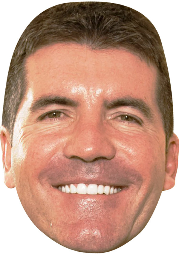 Simon Cowell X Factor Celebrity Fancy Dress Cardboard face mask ...