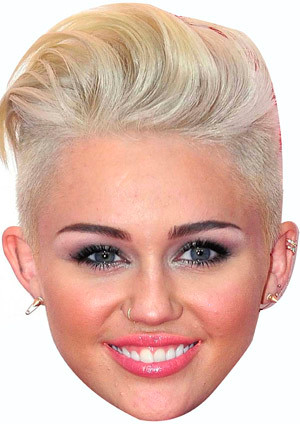 Miley Cyrus Celebrity Face Party Face Fancy Dress - Celebrity-Facemasks.com
