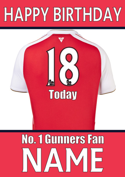 Arsenal Fan Happy Birthday Football - Celebrity-Facemasks.com