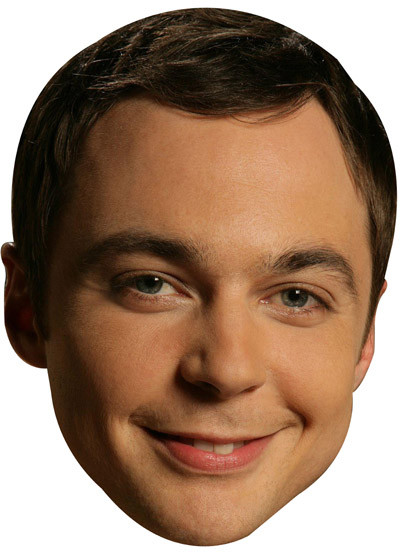 Sheldon celebrity party face fancy dress mask - Celebrity-Facemasks.com