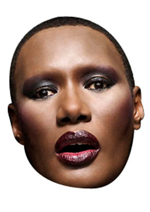 Grace jones celebrity party face fancy dress - Celebrity-Facemasks.com
