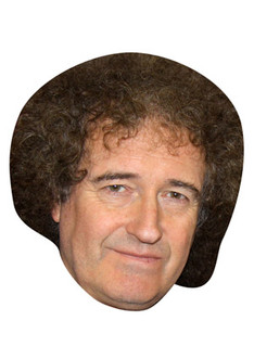 Brian May celebrity Party Face Fancy Dress - Celebrity-Facemasks.com