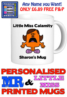 Little Miss Calamity Personalised Mug Cup - Celebrity-Facemasks.com