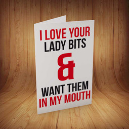 I Love Your Lady Bits Personalised Birthday Card - Celebrity-Facemasks.com
