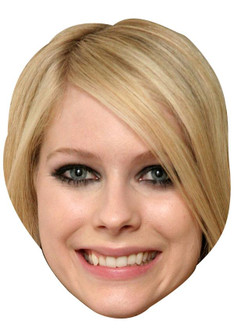 AVRIL LAVIGNE JB - Music Star Fancy Dress Cardboard Celebrity Face Mask ...