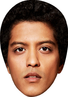 Bruno mars 2 CARDBOARD celebrity face masks. Fancy dress masks ...