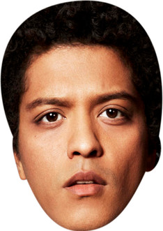 Bruno mars 4 CARDBOARD celebrity face masks. Fancy dress masks ...