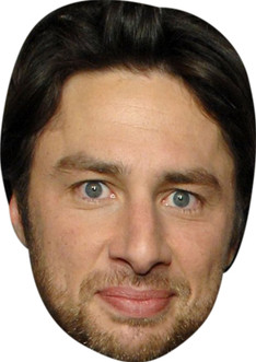 Zach braff CARDBOARD celebrity face masks. Fancy dress masks ...