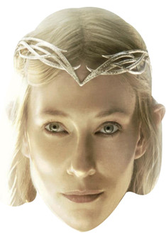 LOTR Galadriel Fancy Dress Cardboard Celebrity Face Mask - Celebrity ...