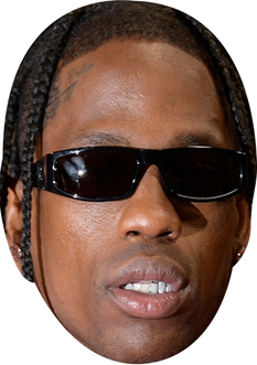 Travis Scott 2025 Celebrity party face fancy dress Cardboard mask ...