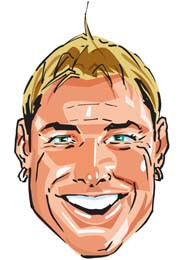 Shane Warne Cartoon celebrity Party Face Fancy Dress - Celebrity ...