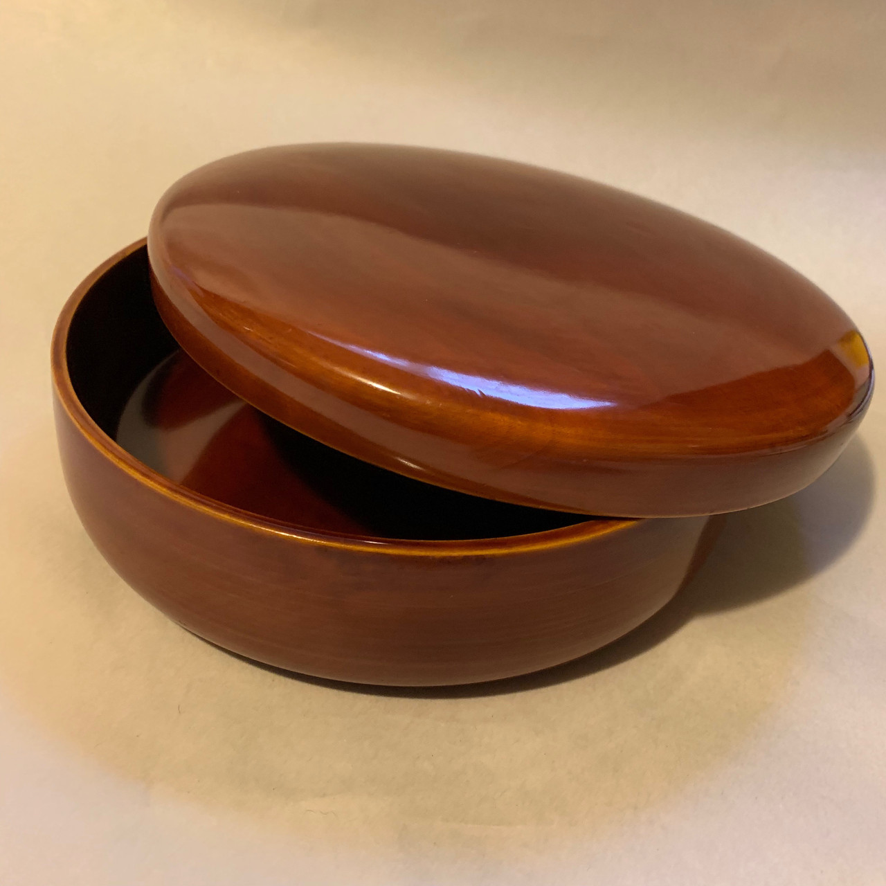 Tray: Round Covered Tray made with Shunkei Lacquer - Tea Dogu