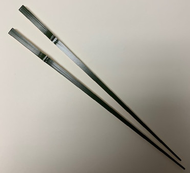 Hashi (Chopsticks): Nakabushi, Green Painted Bamboo, Node in Middle ...