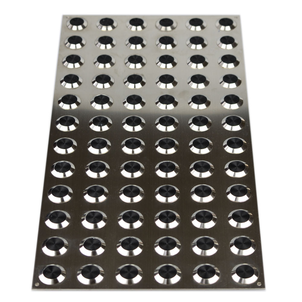 316 SS PVC high density tactiles on stainless steel plate 300mm x 600mm ...