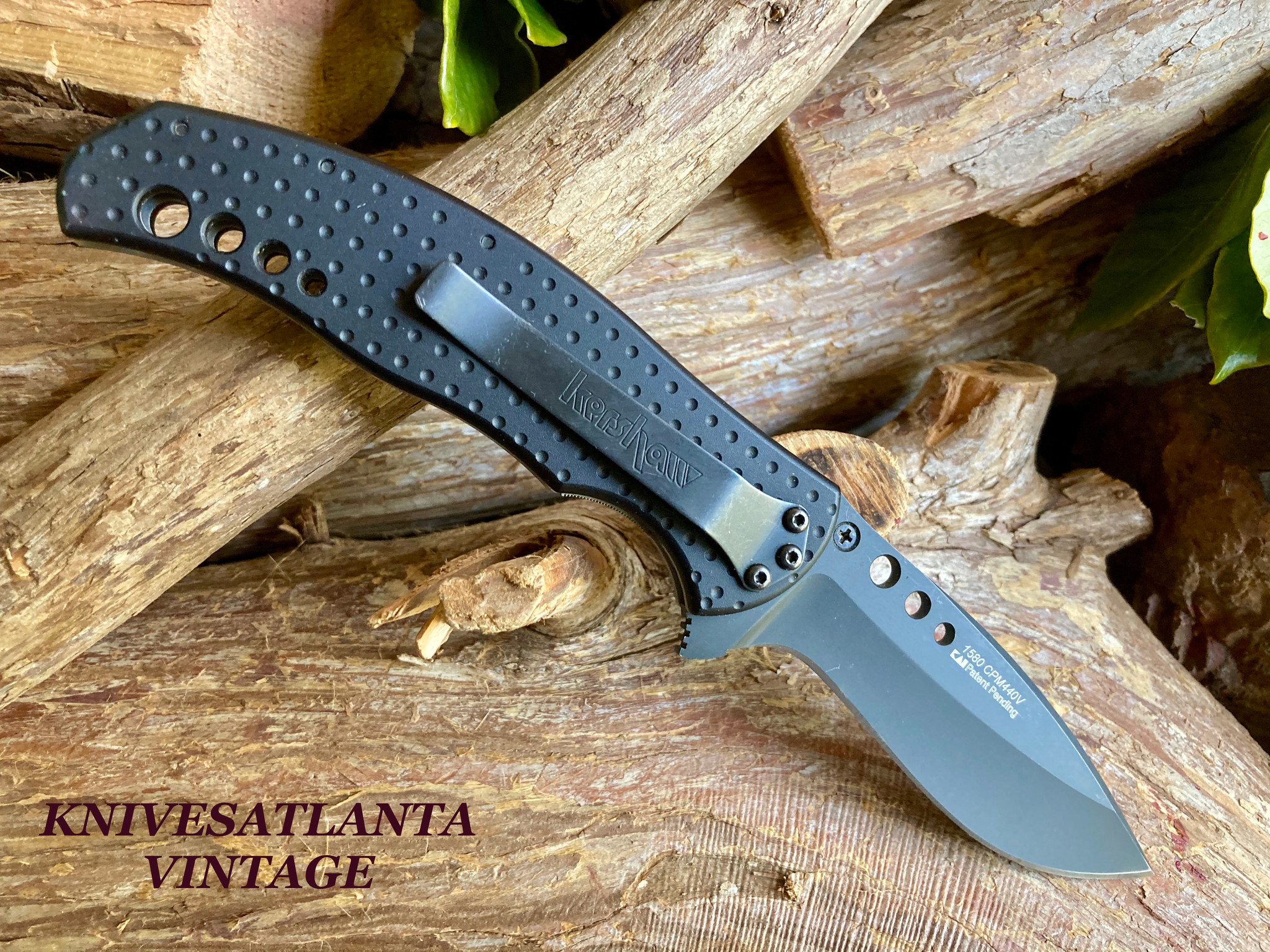 Kershaw Ken Onion Boa Assisted 3-3/8" S30V Black Plain Blade ~ Vintage