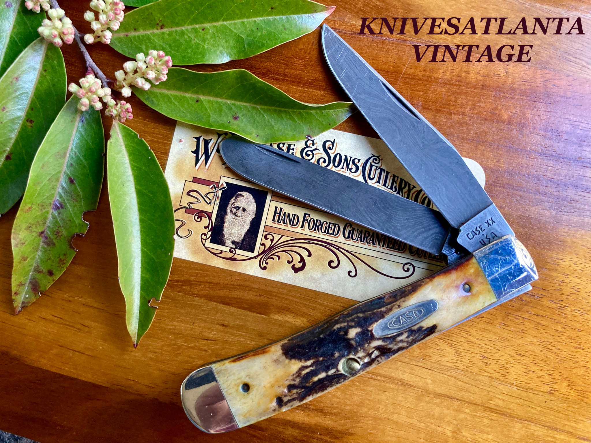 Case Stag Damascus Trapper ~ Vintage