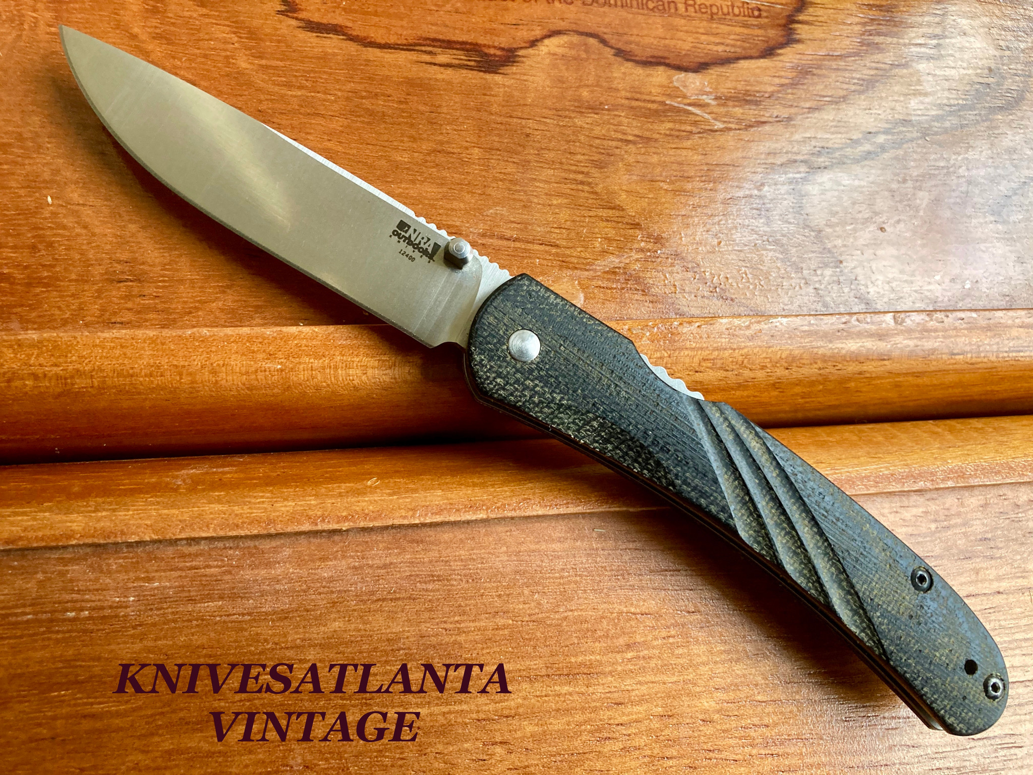 NRA Steigerwalt Lock Back Folder ~ Micarta Handles ~ Vintage