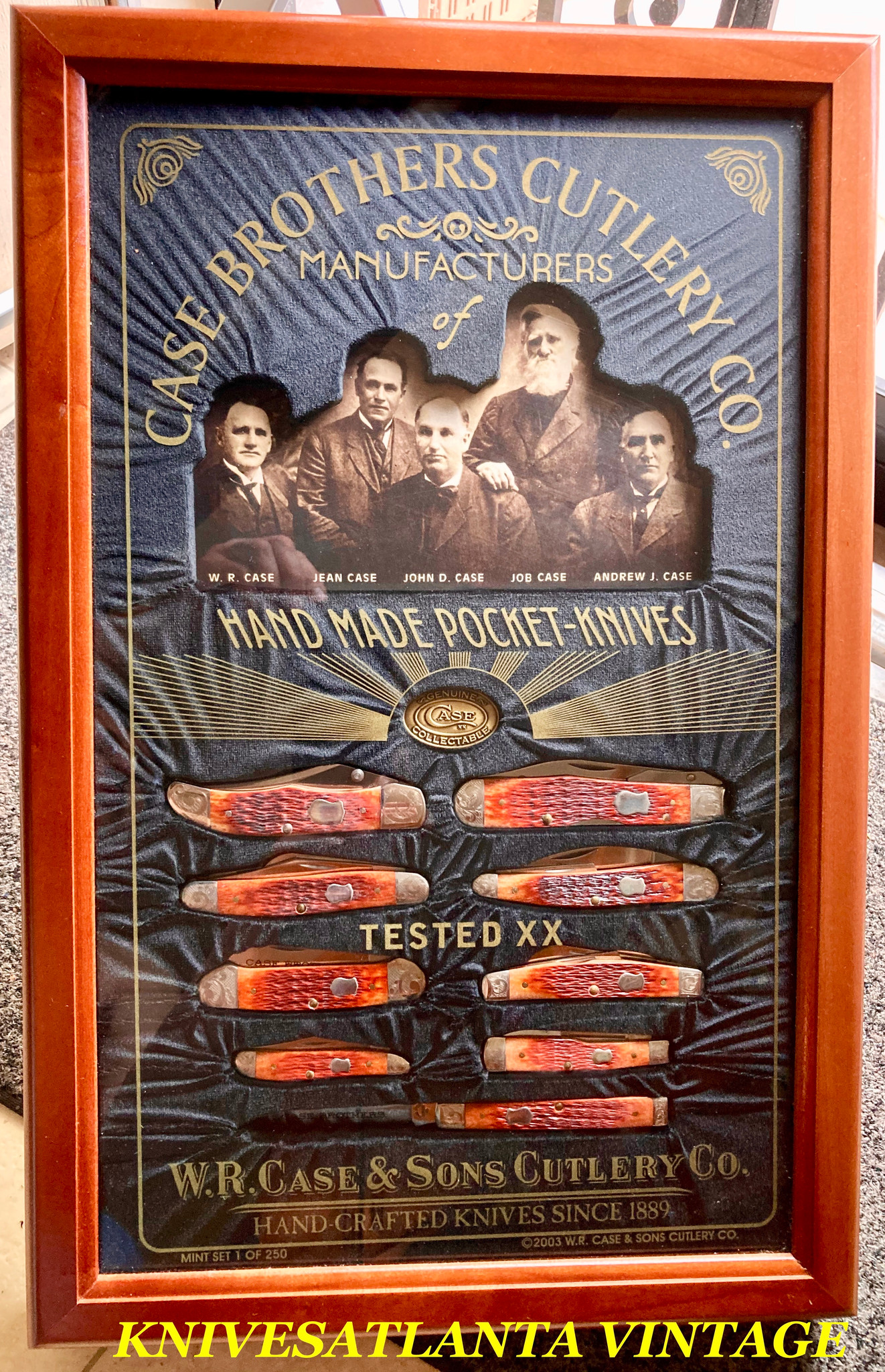 Case Brothers mint set ~ 2003 ~ Chestnut Bone ~ Vintage