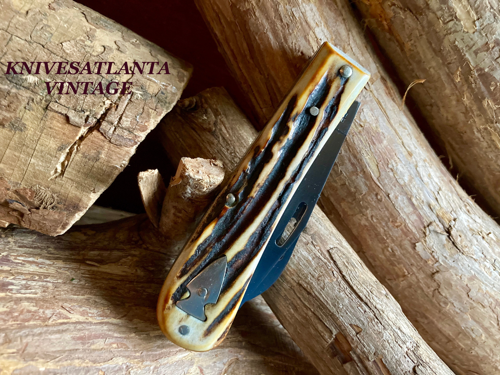 Northwoods Knives Scagel Stag Folder ~ Vintage 2008