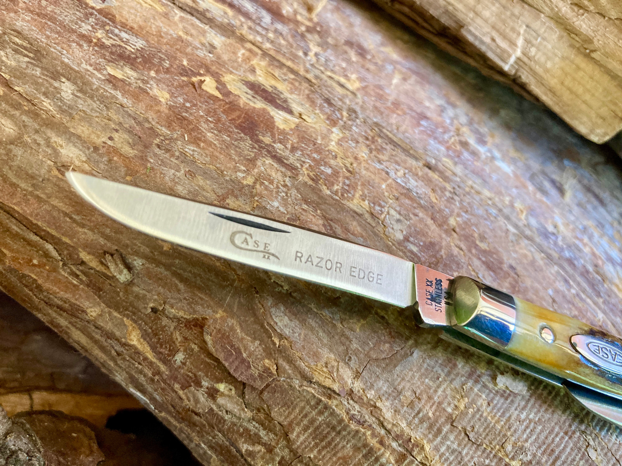 Case XX Stainless USA 4 Dot (1976) Stag 5233 SSP Razor Edge Pen Knife ...