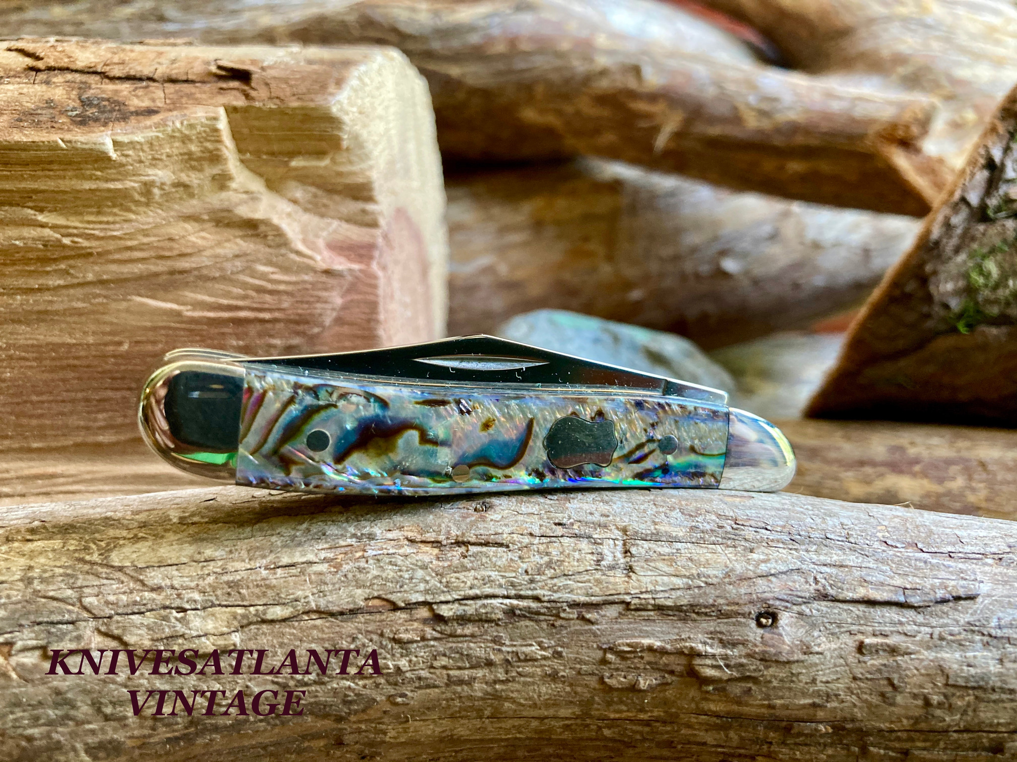 Case Brothers XX Paua Pearl Peanut Pattern # 8220 SS ~ Vintage
