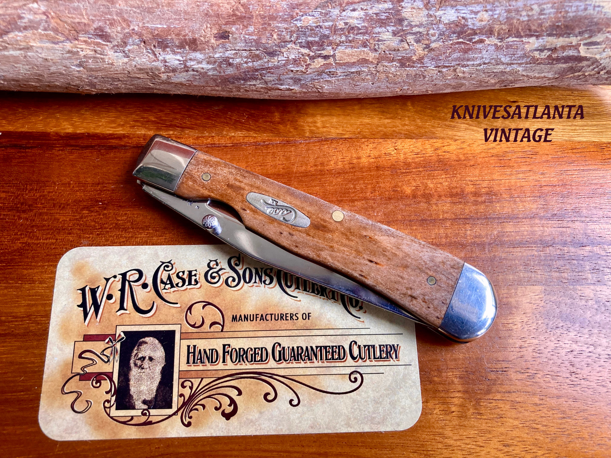 Case XX Smooth Chestnut Bone Trapperlock Pattern # 6154L SS ~ Vintage