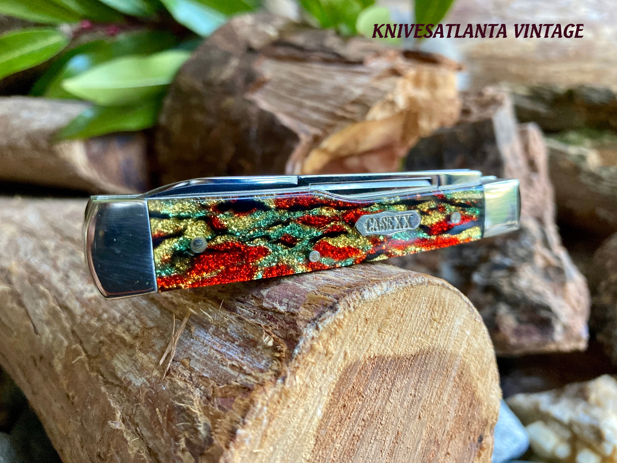 Case XX 2002 Select Christmas Tree Gunstock Knife ~ Vintage