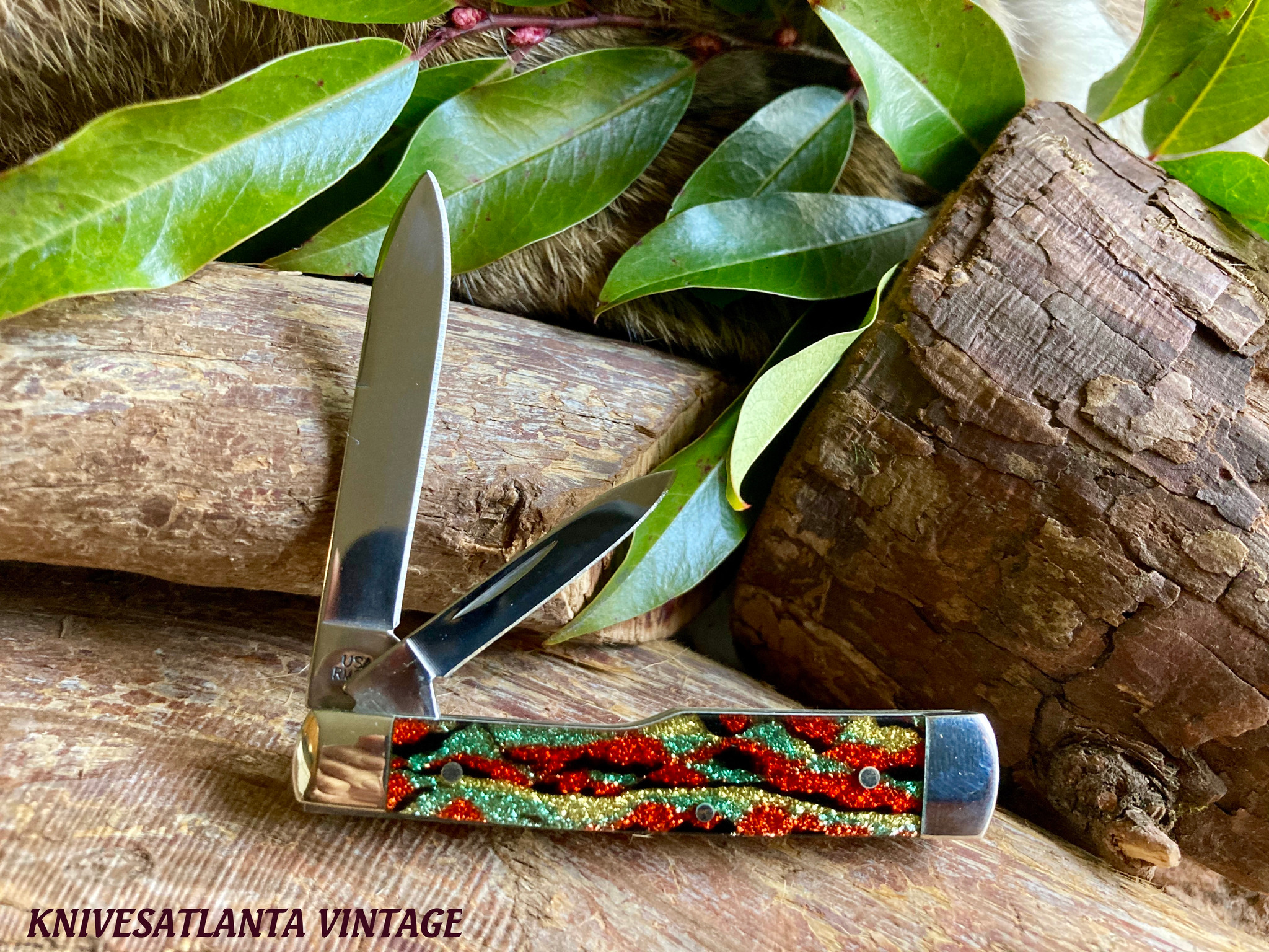 Case XX 2002 Select Christmas Tree Gunstock Knife ~ Vintage