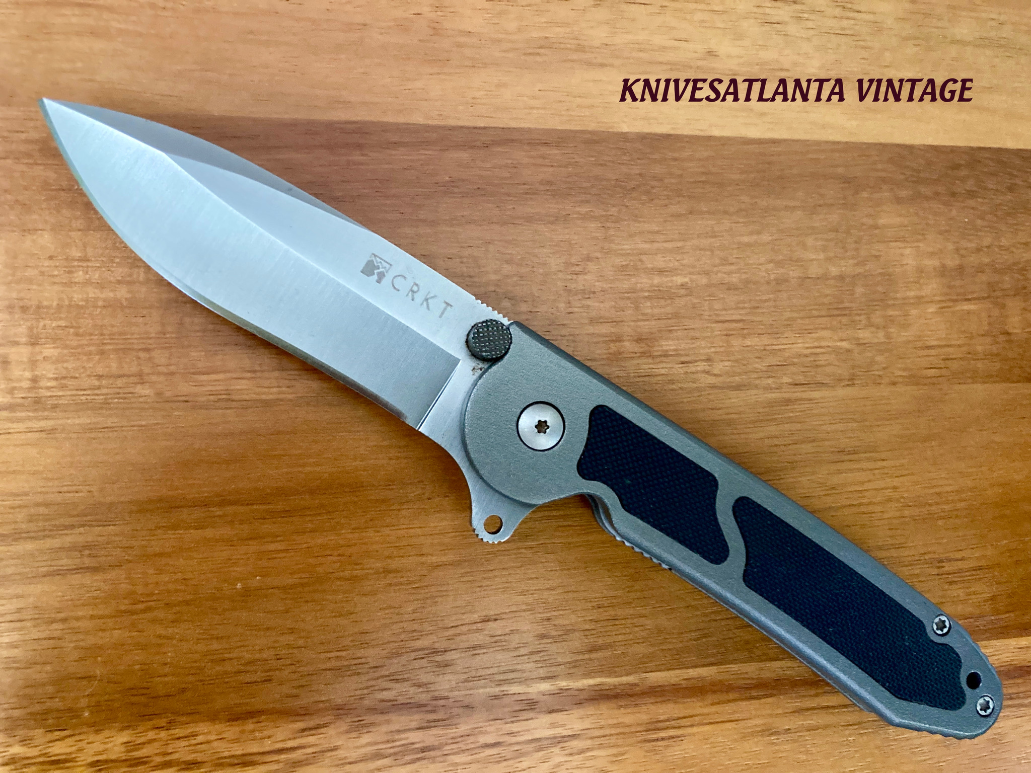CRKT-M18-02K Folding Carson Design Flipper Knife ~ Vintage