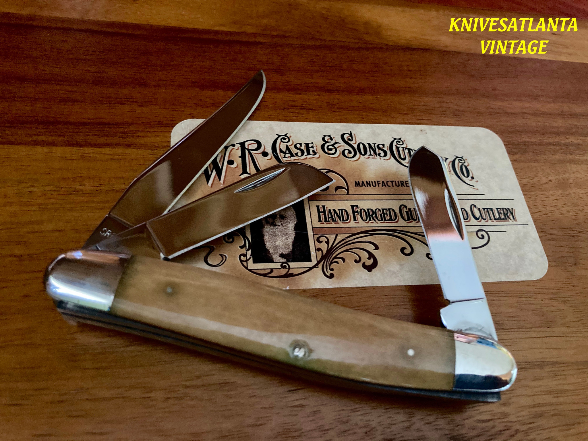 Case XX 10 Dot USA SR63471/2 Red/Natural Bone Folding Pocketknife