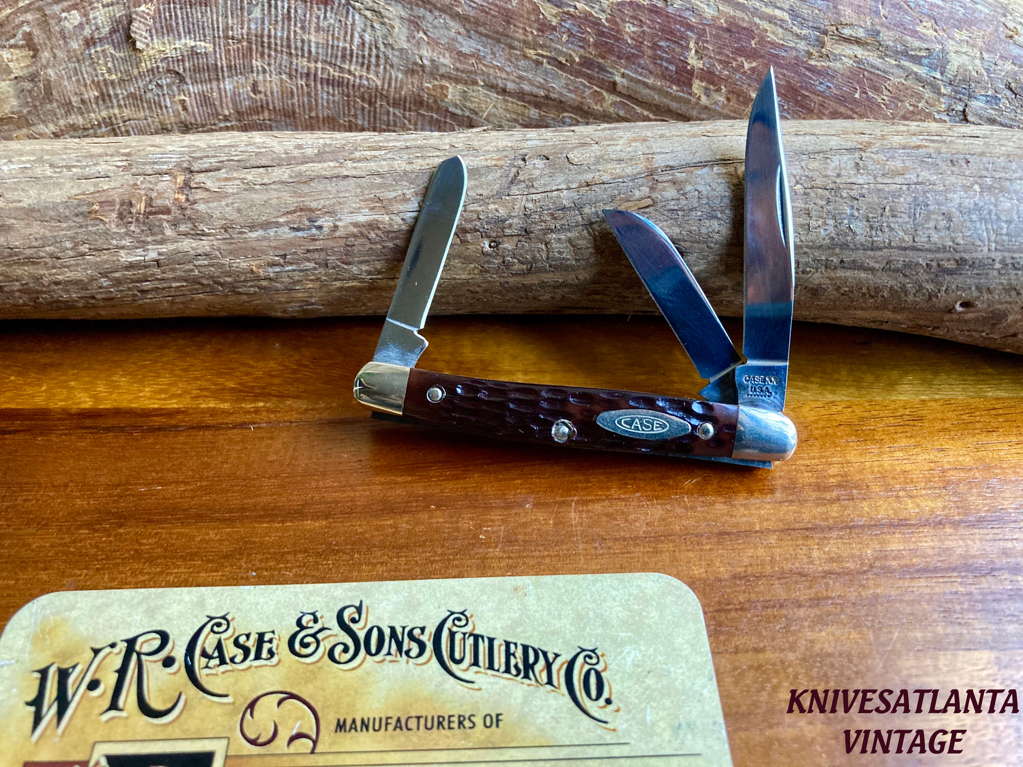 CASE XX 6327 3 BLADE STOCKMAN ~ DELRIN ~ Vintage 1973