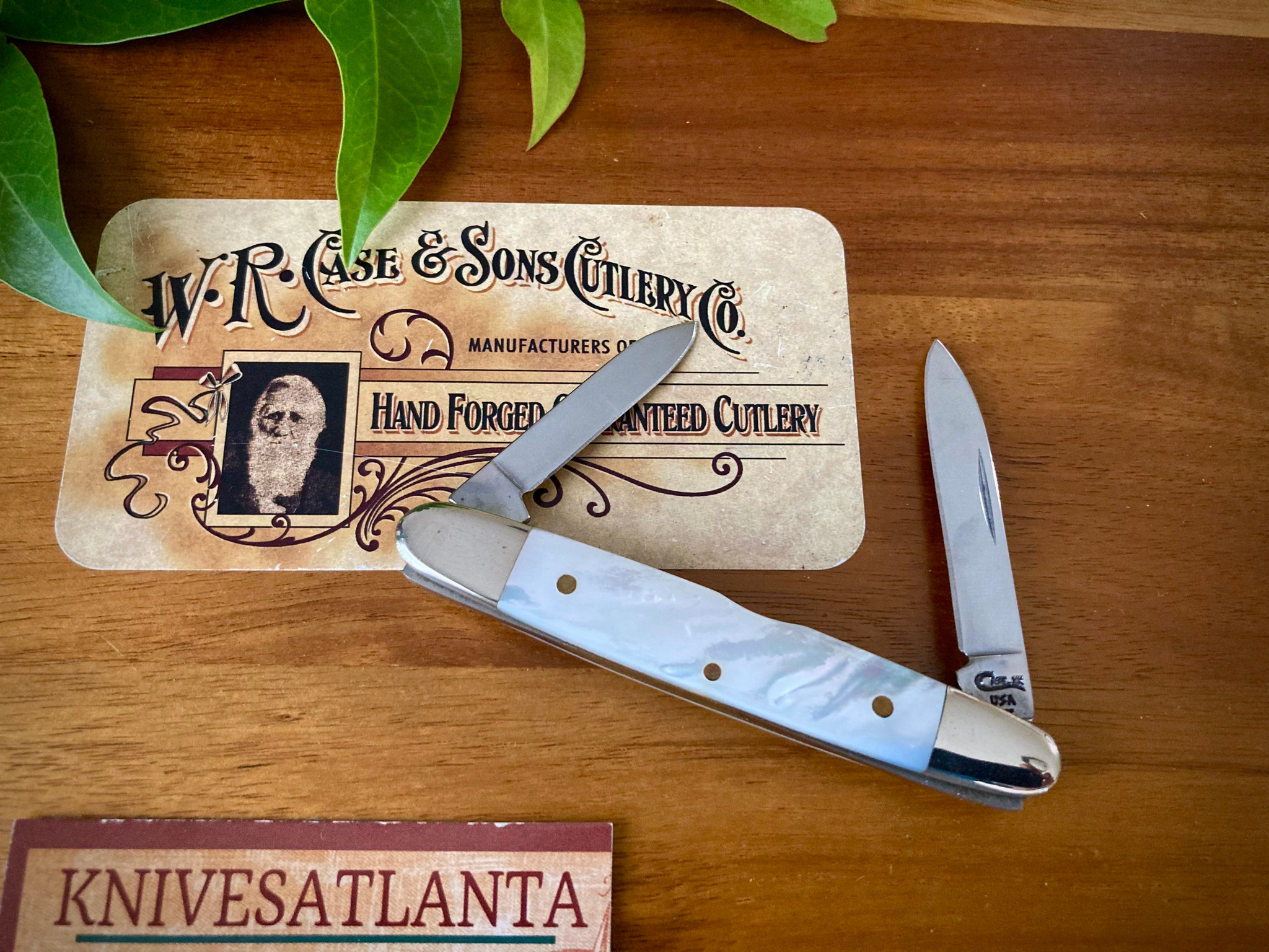 CASE XX MOTHER OF PEARL ~ EISENHOWER PEN KNIFE ~ Vintage 1996