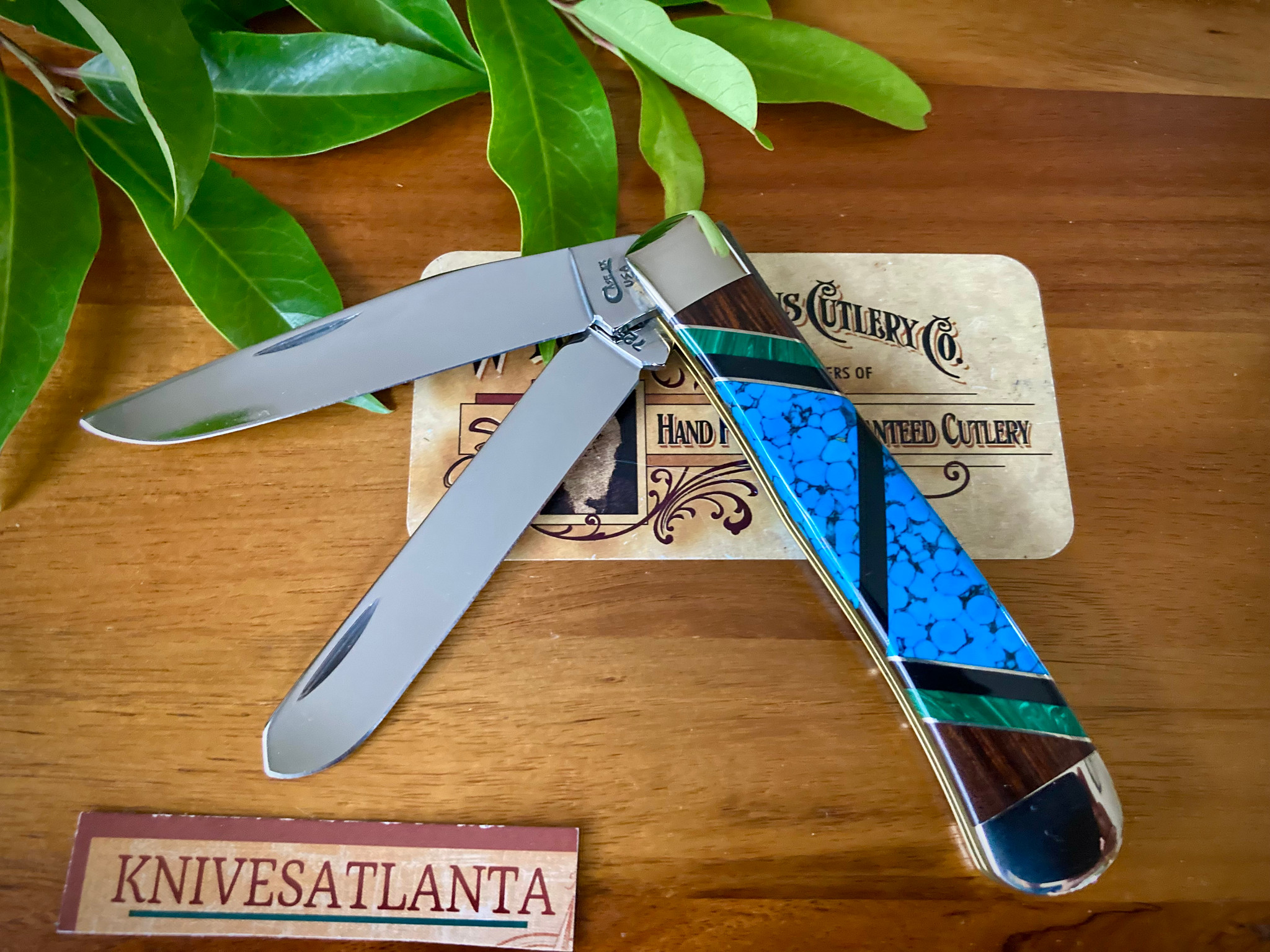 CASE XX 7254 SS DAVID YELLOWHORSE TURQUOISE TRAPPER ~ Vintage 1994