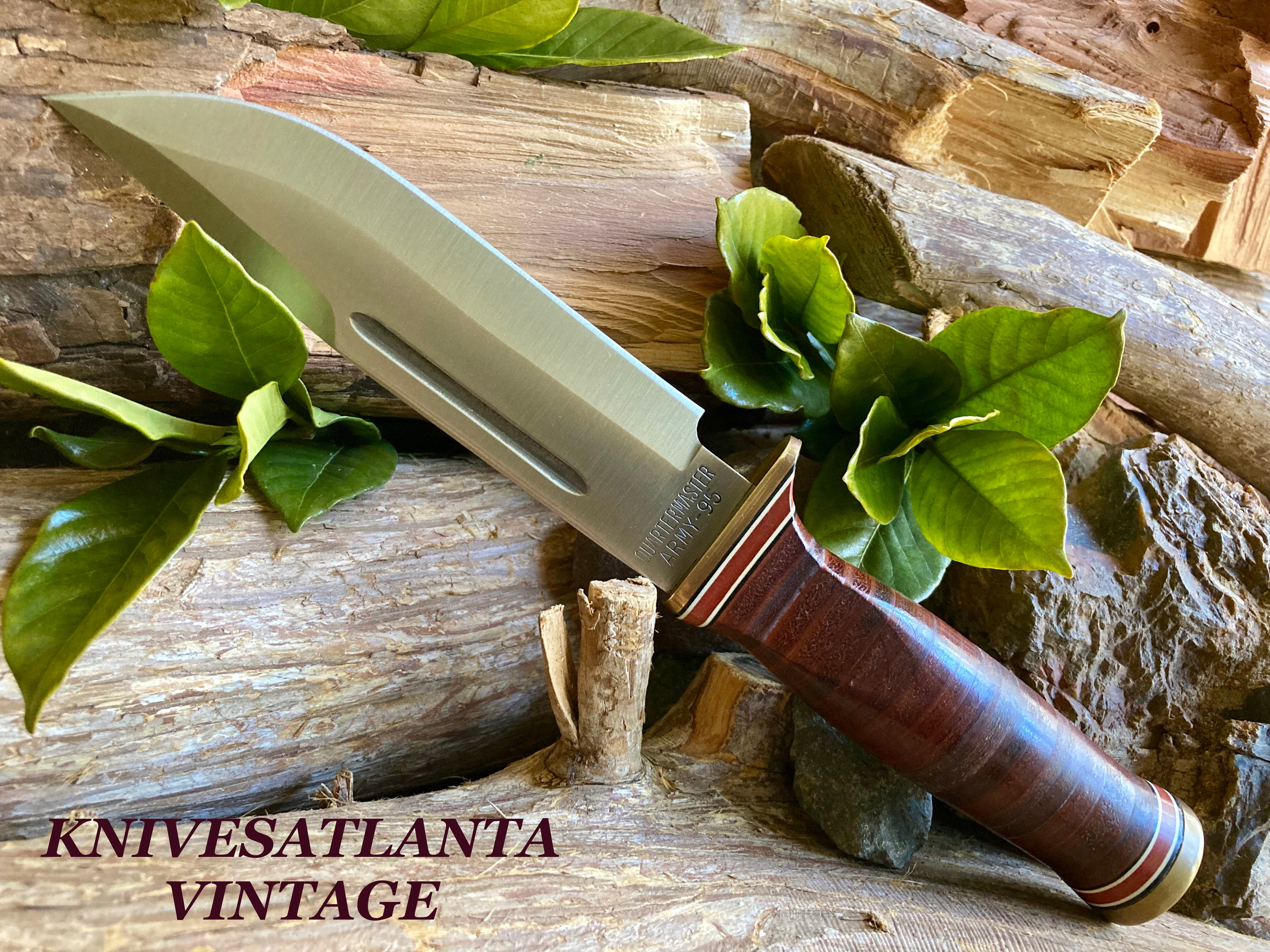 Ontario P3 US Army Quartermaster Knife ~ 6" Blade ~ Vintage