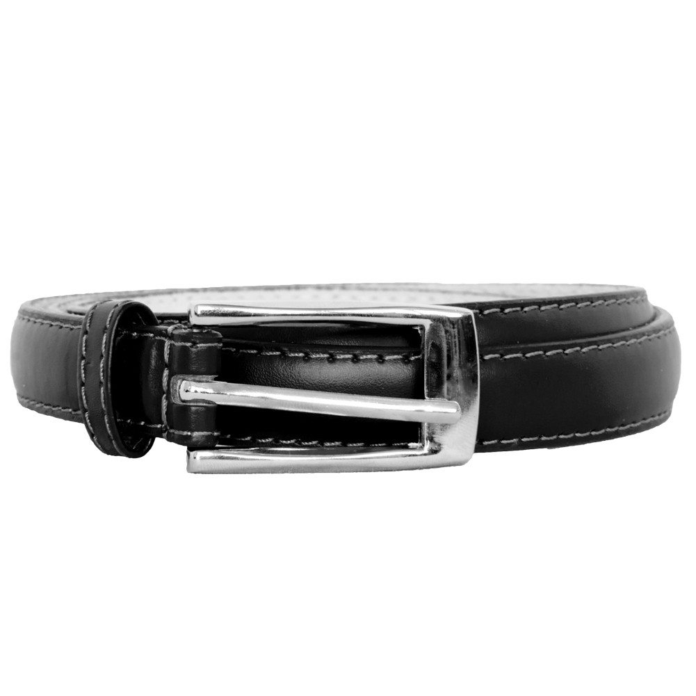 Black Skinny Belt with Rectangle Buckle 2760-2763 - Private Island Party