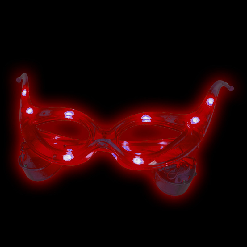 Red Rave LED Cat Eye Sunglasses 7100