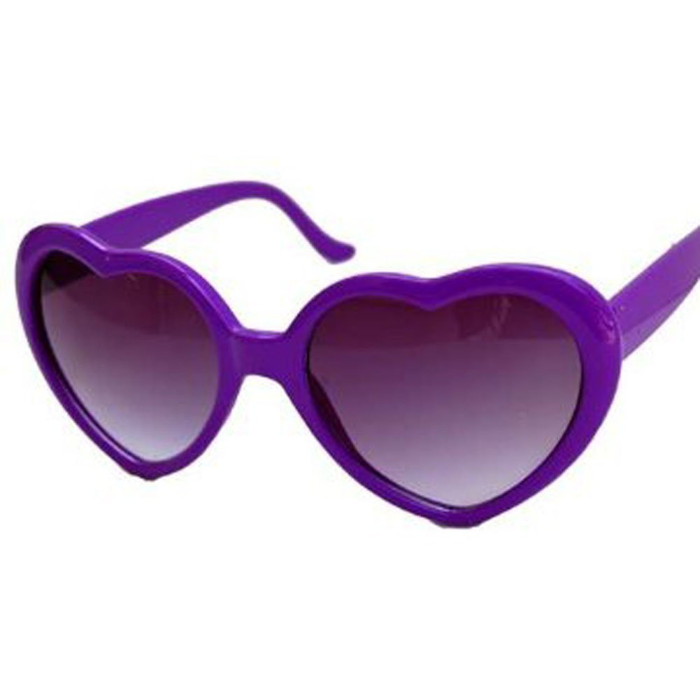 Purple Lolita Heart Shape Sunglasses 1014 - Private Island Party
