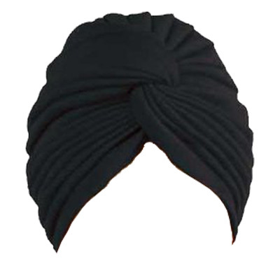 12 PACK Black Turban Head Cover Hat - Private Island Party