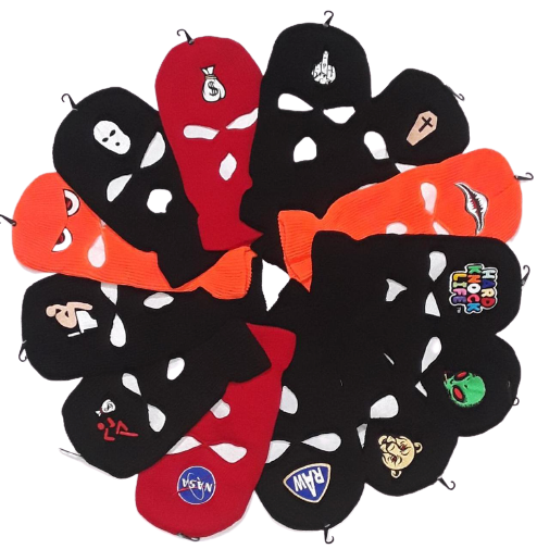 Thief Mask - 3-Hole Knit Robber Black 12 PACK | 3051D - Private Island ...