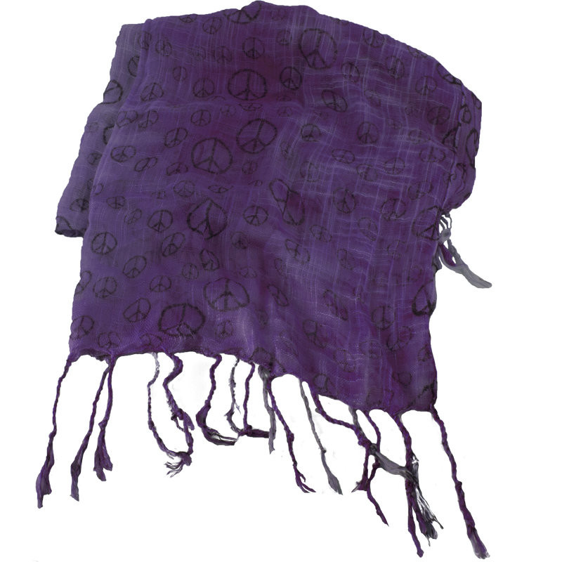 Purple Peace Sign Scarf 2013