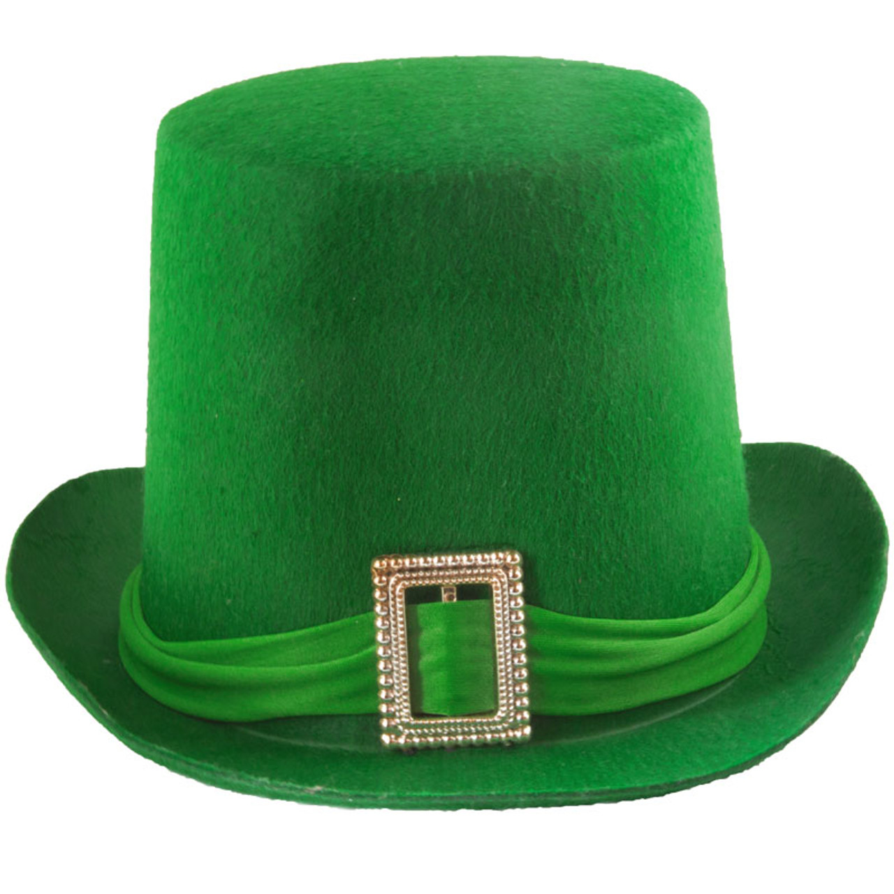 Green Felt Top Hat With Buckle Leprechaun Hat St Patricks 5856 Green Felt Top Hat With Buckle Leprechaun Hat St Patricks 5856