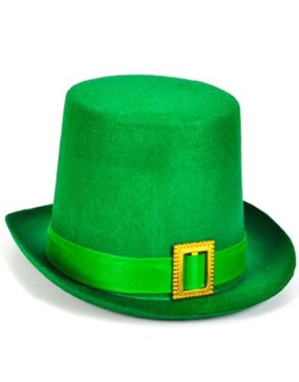 Green Felt Top Hat With Buckle Leprechaun Hat St Patricks 5856 Green Felt Top Hat With Buckle Leprechaun Hat St Patricks 5856