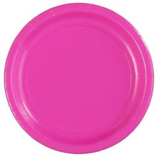 Party Paper Plates Hot Pink 9" 20 Pack 3861 - Private Island Party
