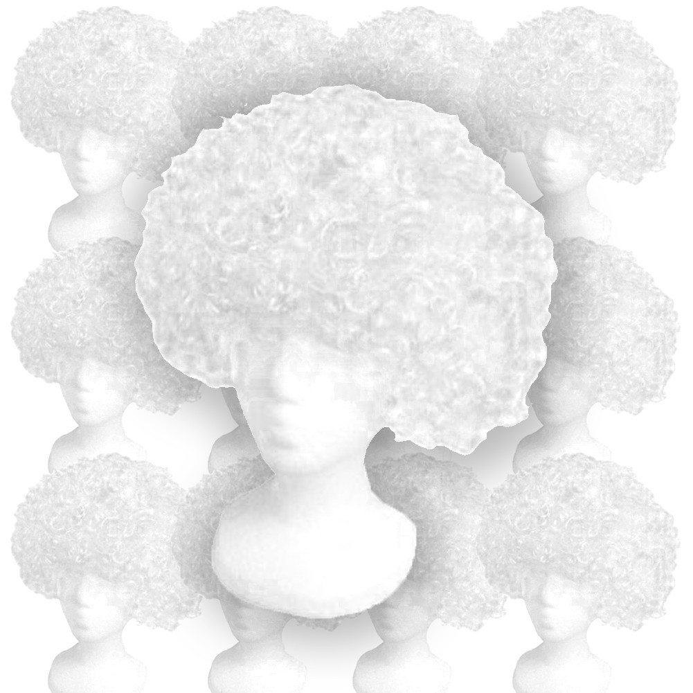 White Costume Afro Wig Dozen 6016D
