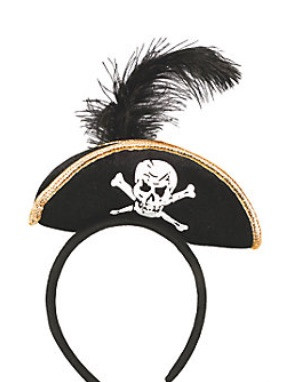 Mini Pirate Hat Headband | Mini Pirate Hat | Privateislandparty.com