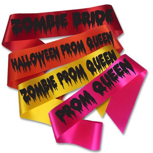 Halloween Sashes, Costume Sash, Zombie Sash, Dead Prom Queen, Prom ...
