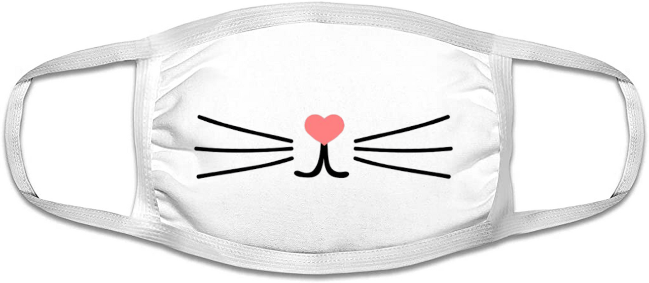 Kitty Cat Face Mask | Cotton Face Mask | Adult Double Ply Soft Cotton